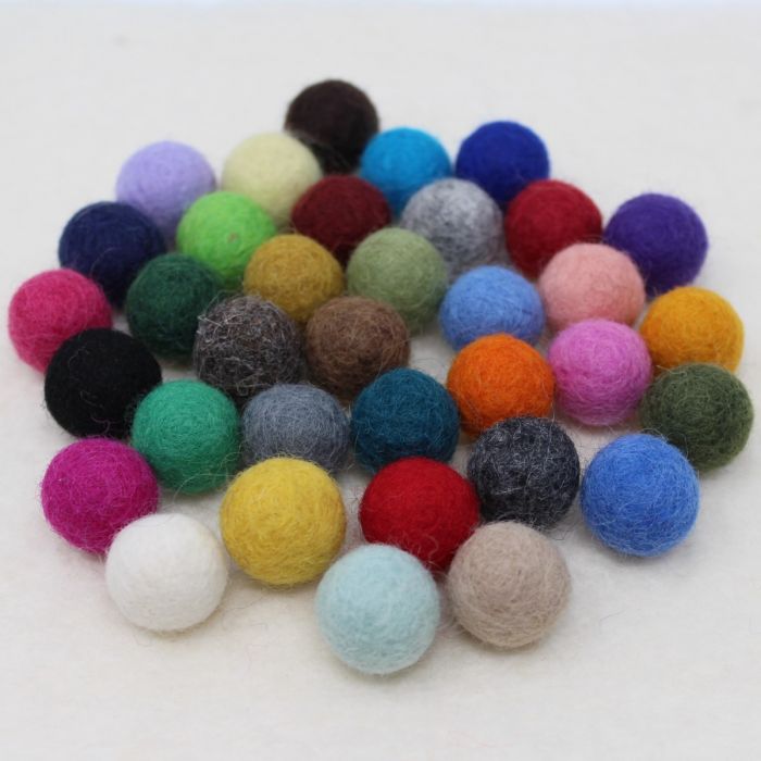 Plain Felt Ball Sky Blue